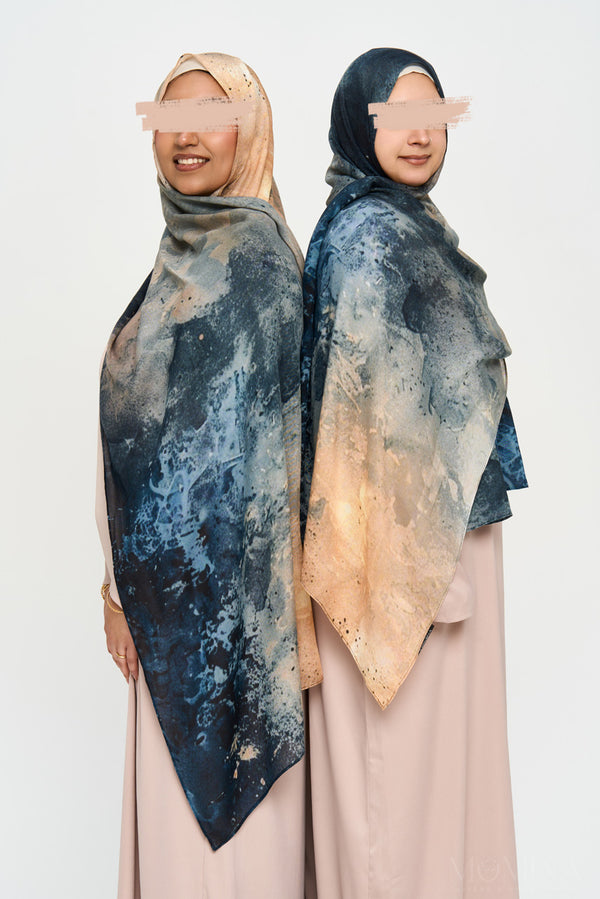 Printed Modal Hijab - Coastal Dunes | Momina Hijabs