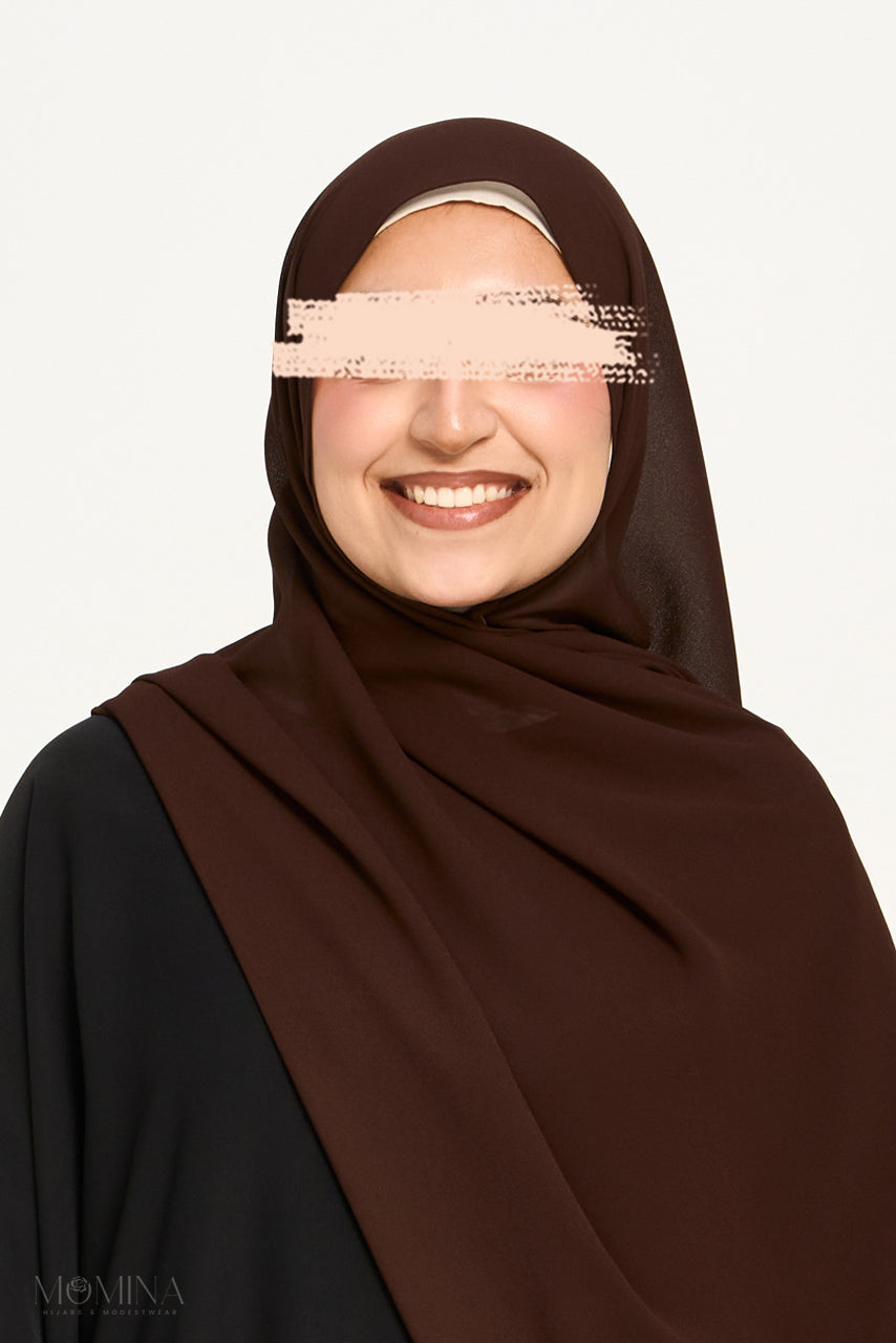 Premium Chiffon Hijab - Lava Cake | Momina Hijabs
