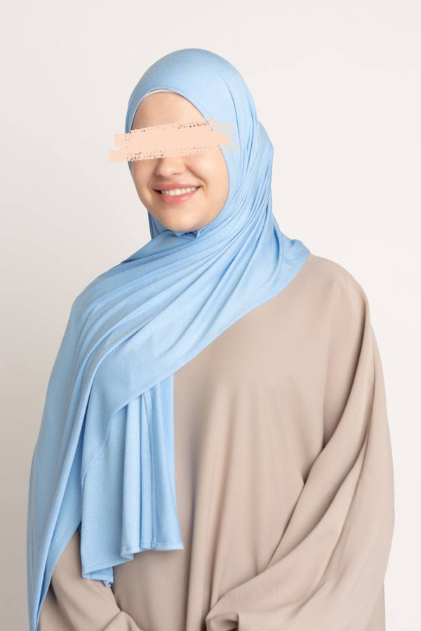 Premium Jersey Hijab - Powder Blue | Momina Hijabs